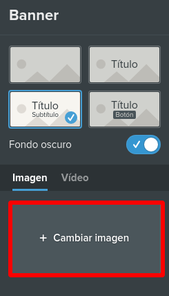 Presentación de diapositivas en el banner – Centro de ayuda | Webador.es