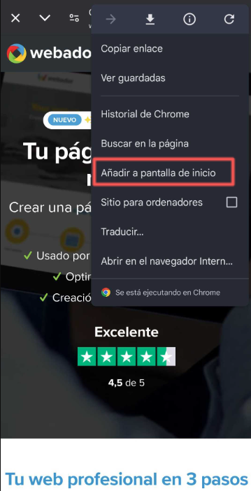 ¿Puedo utilizar Webador como aplicación? – Centro de ayuda | Webador.es